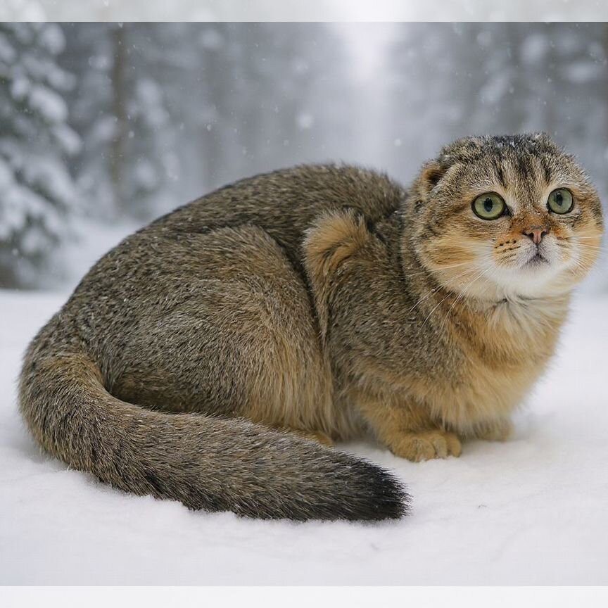 Шотландский вислоухий короткошёрстный котёнок