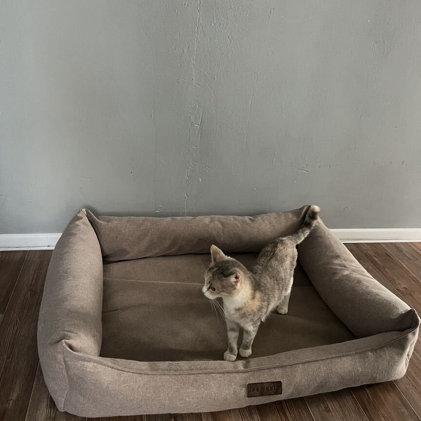 Лежанка для собак 90 70 Pet bed бежевая