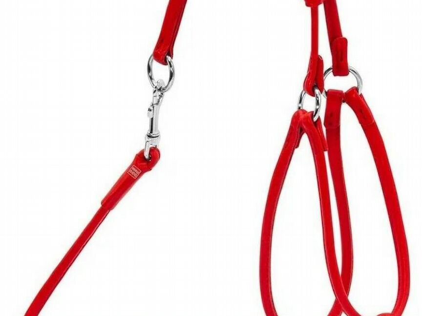 Шлейка круглая с поводком