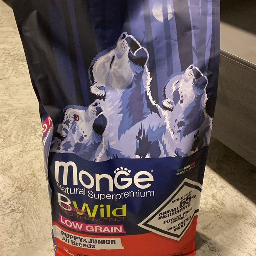 Корм для щенков monge 12 кг