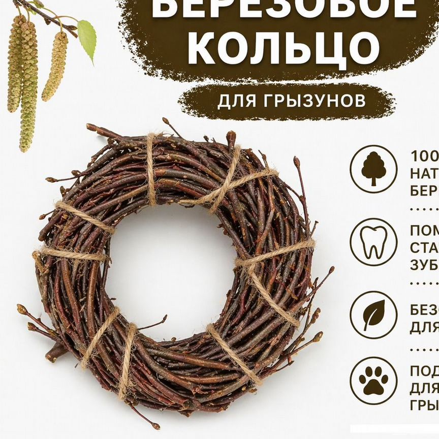 Берёзовое кольцо для грызунов