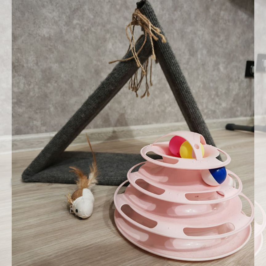 Когтеточка треугольная   пирамидка для кошек