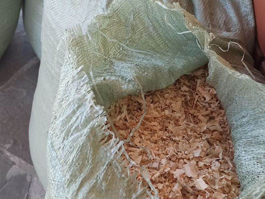 Опилки стружка в мешках