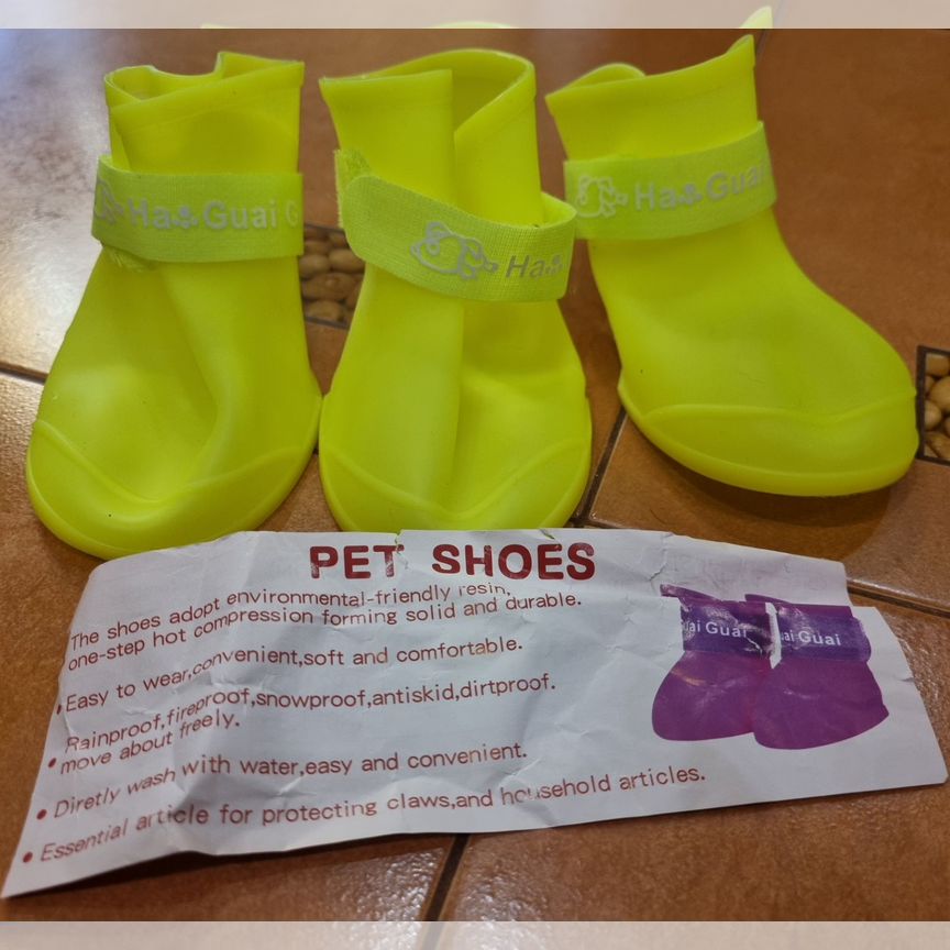 Новая резиновая обувь для крупной собаки, 3 шт