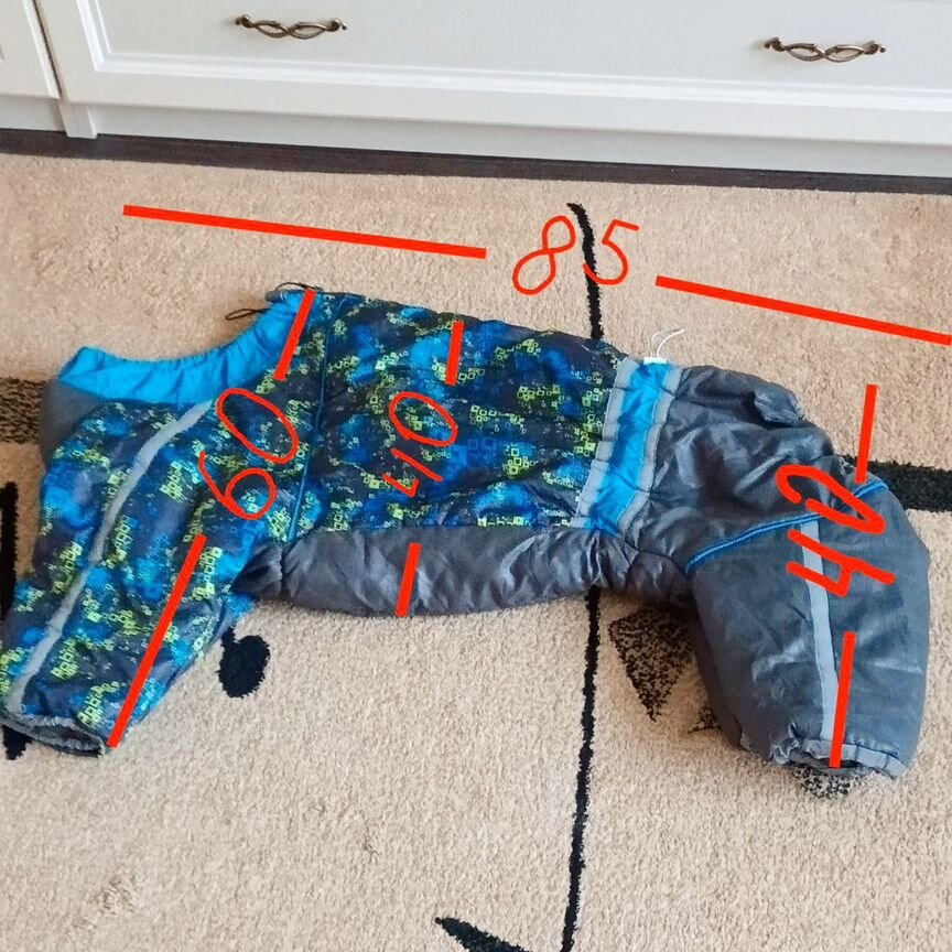 Зимний комбинезон для крупной собаки. Размер 28