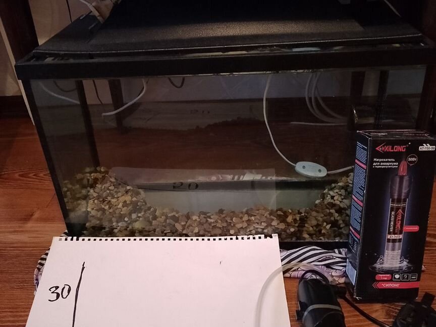 Аквариум с фильтром и терморегулятором
