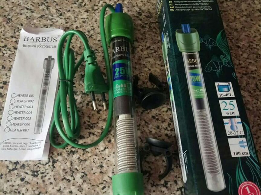 Аквариумный нагреватель с терморегулятором