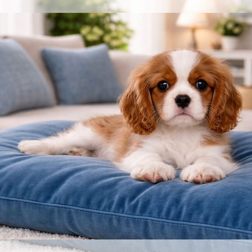 Кавалер кинг-чарльз-спаниель, щенок