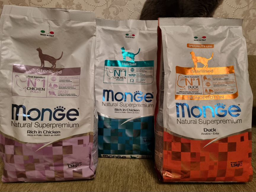 Корм для кошек Monge 1.5 кг Новый