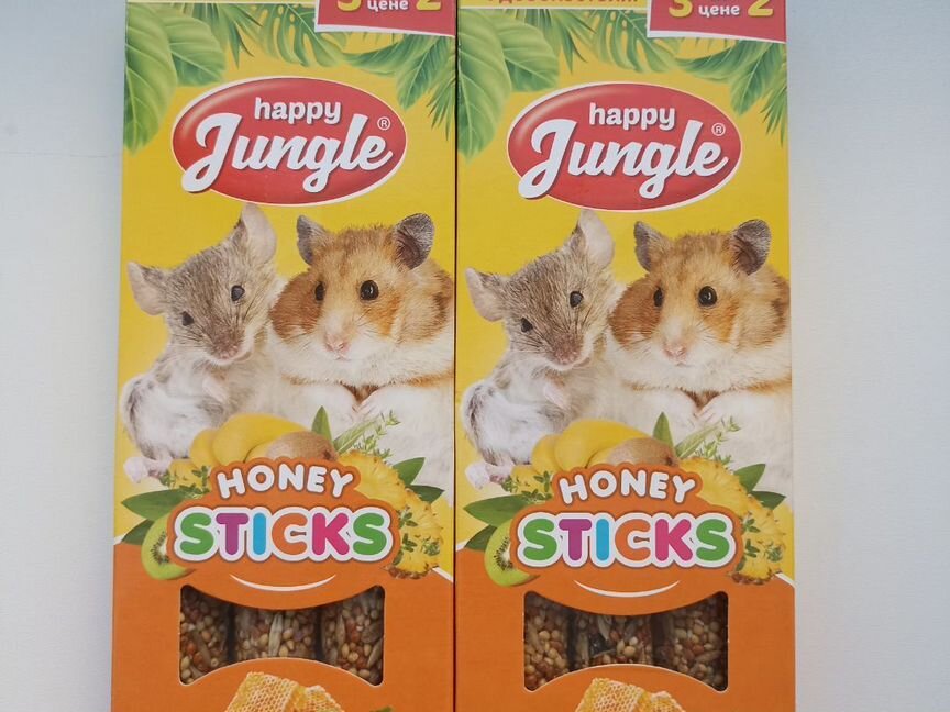 Happy jungle палочки для мелких грызунов сроковые