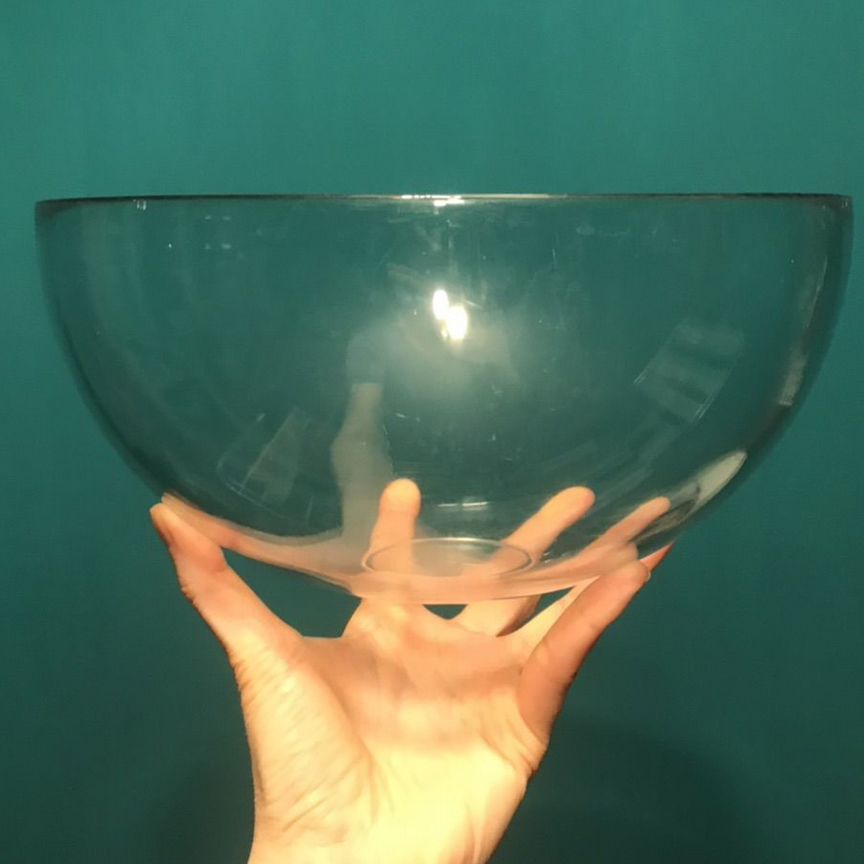 Аквариум в форме салатника (стекло, б/сколов, б/у)