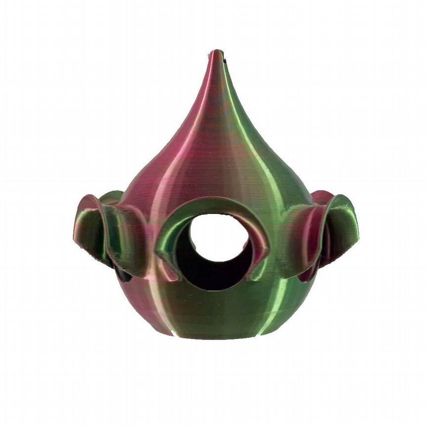 Кормушка для птиц "Ёлочная игрушка" (красно-зелена