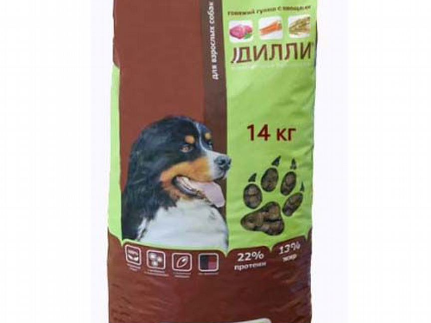 Корм для собак Дилли 14 кг. Гуляш с овощами