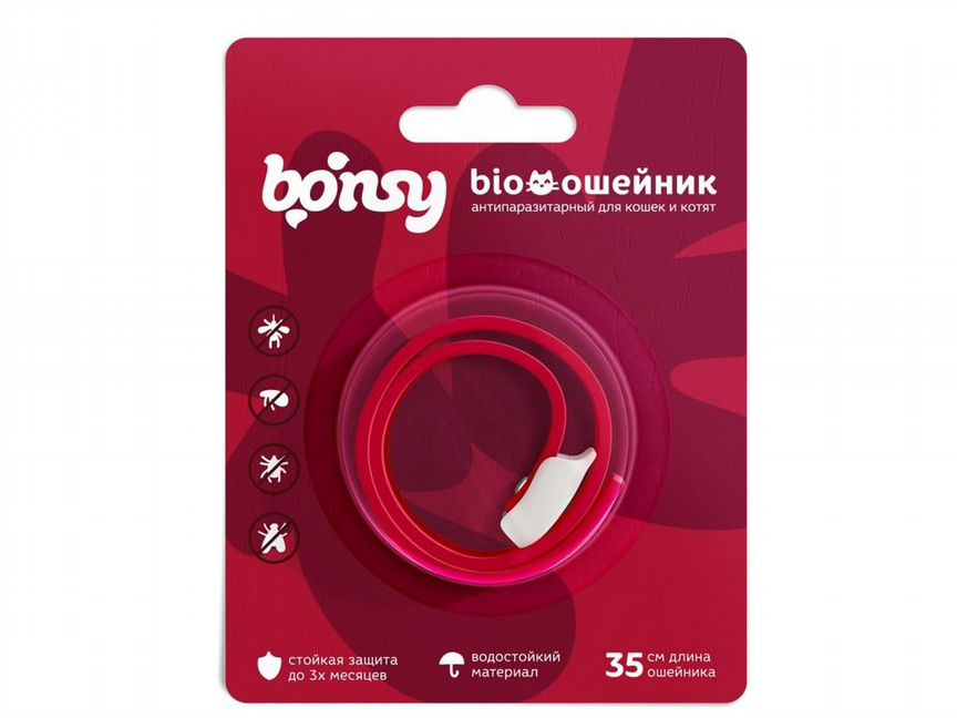 Bonsy антипаразитарный биоошейник для котят и коше