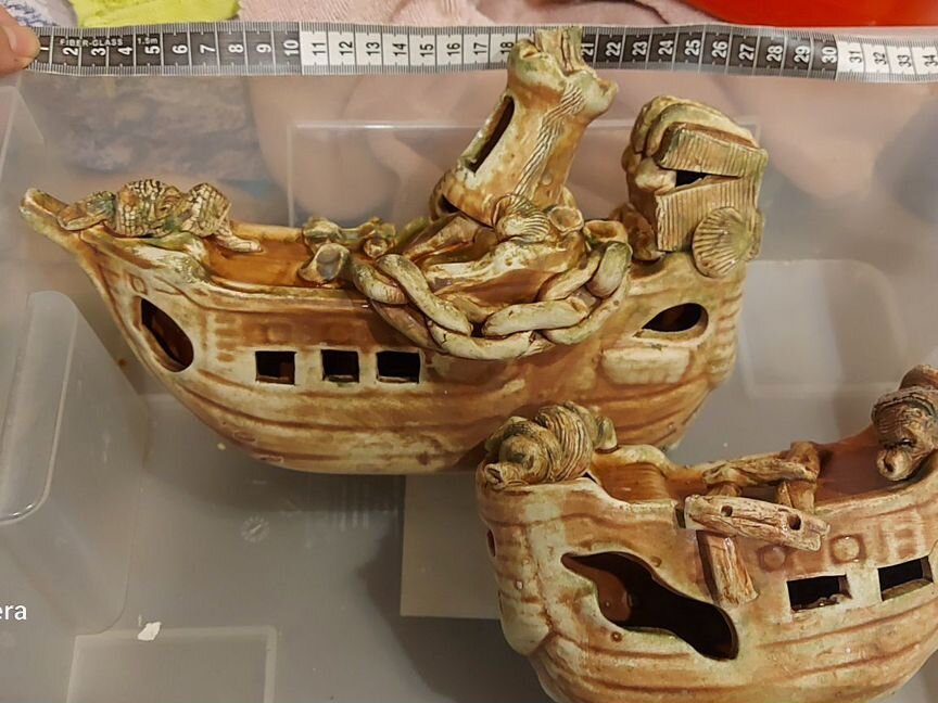 Декорации для аквариума корабль