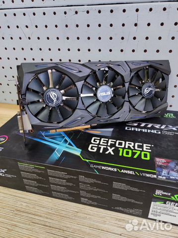 Видеокарта Asus strix gtx 1070 8gb купить в Грозном | Электроника | Авито