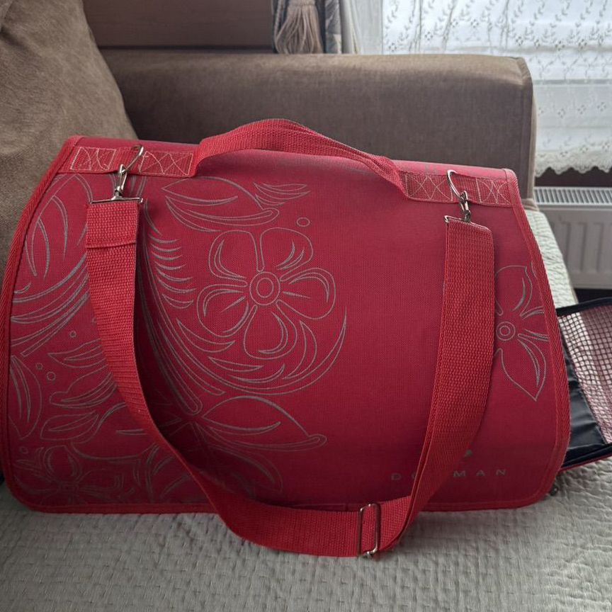 Переноска для кошек или собак тряпочная на молнии