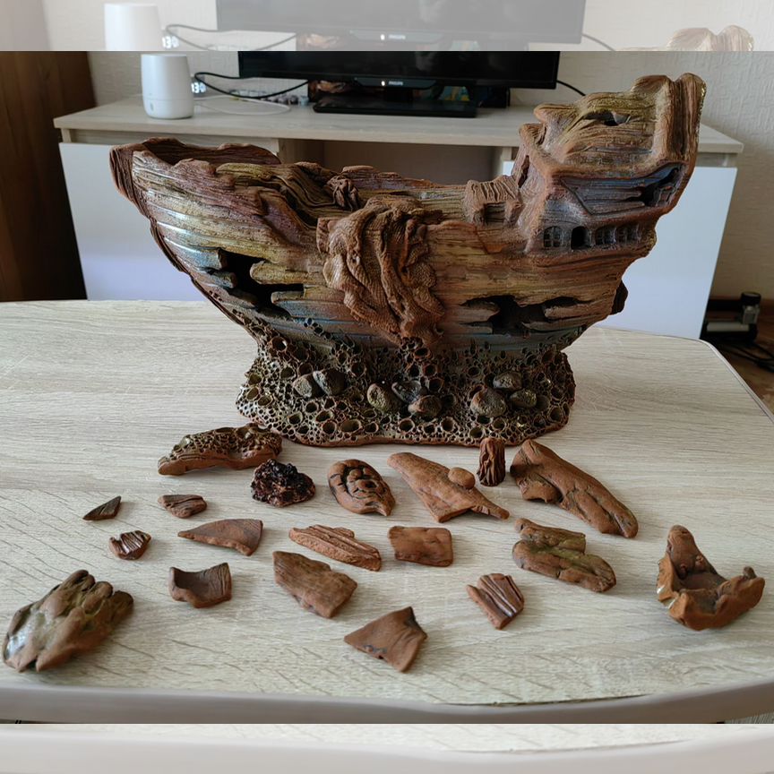 Интерьерный корабль для аквариума