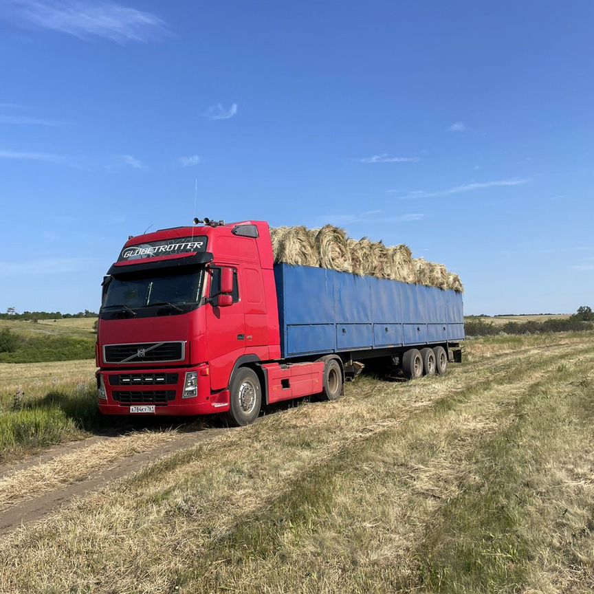 Сено луговое в рулонах