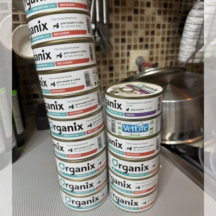 Паштет для кошек и собак organix recovery