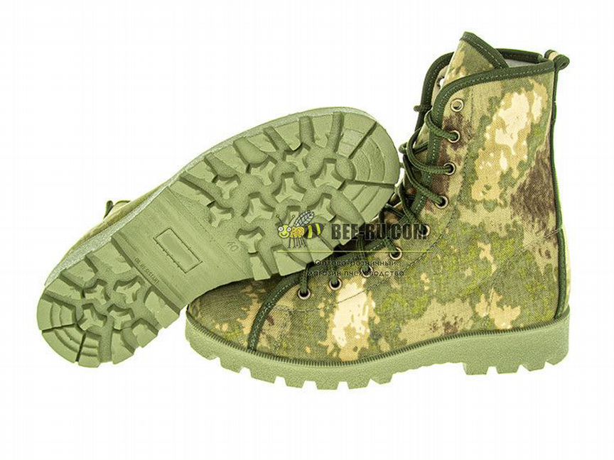 Ботинки пчеловода с высокими берцами Камуфляж степ