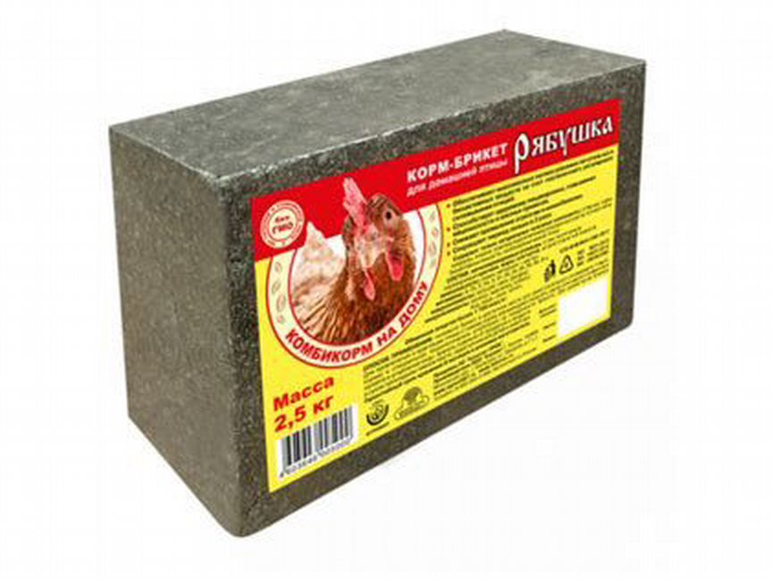 Корм-брикет рябушка для домашней птицы