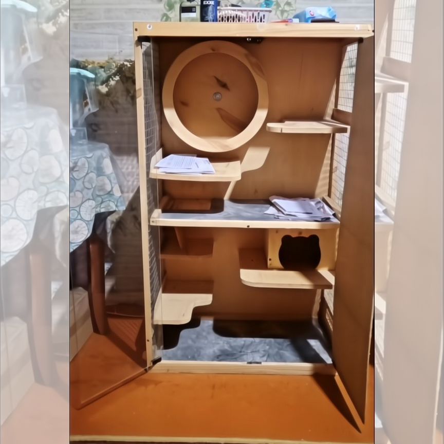 Клетка для грызунов б/у деревянная