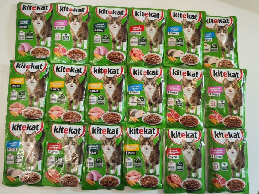 Корм для кошек Китикет, Феликс, Вискас,Шеба