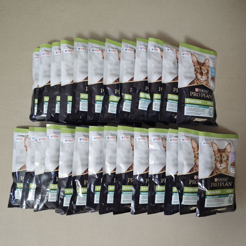 Влажный корм для кошек pro plan sterilised 26 штук