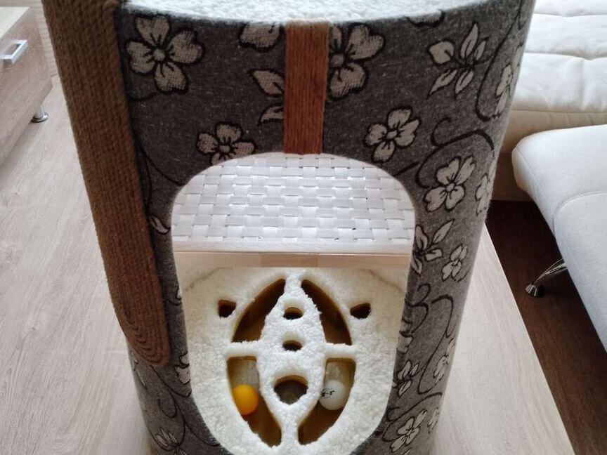 Домик, когтеточка, с игровым полем, гамаком