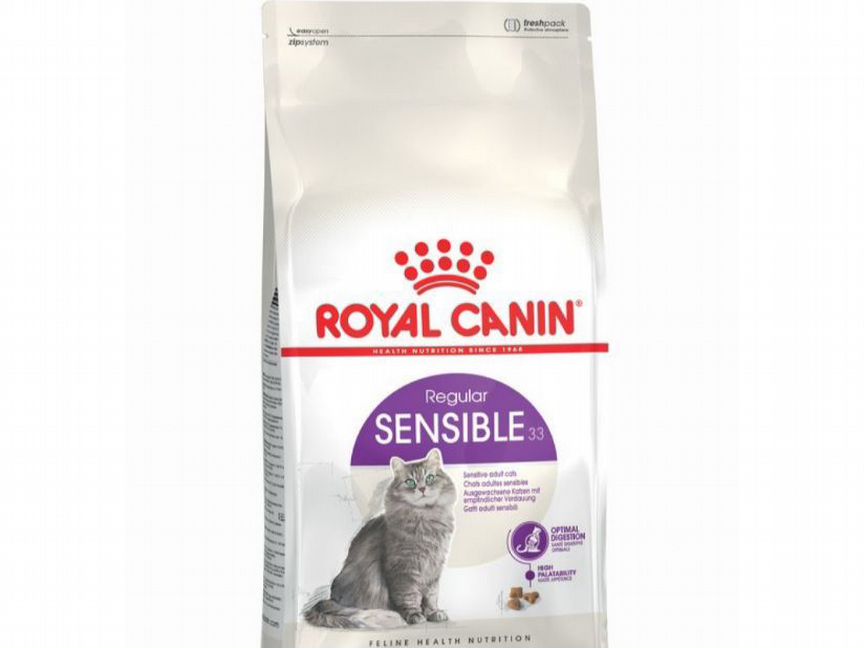 Сухой корм для кошек royal canin sensible 2кг