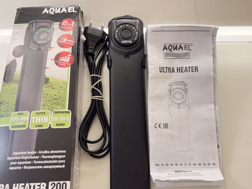 Нагреватель для аквариума aquael, 200вт