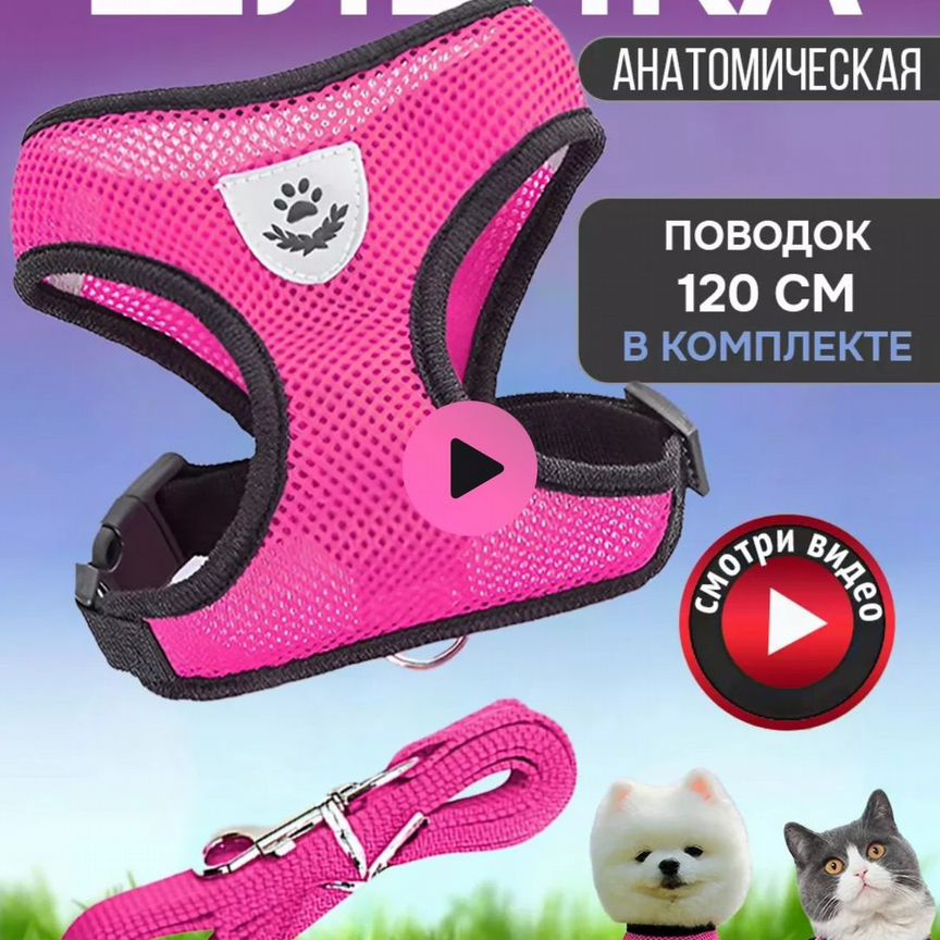 Шлейка для маленькой собаки или кота