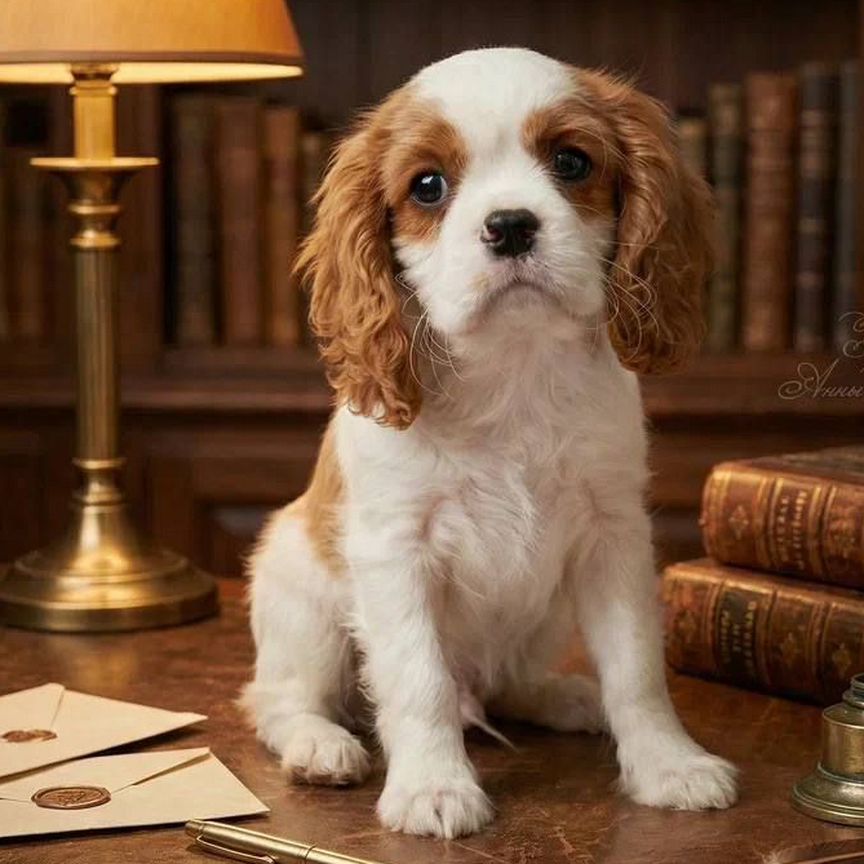 Кавалер кинг-чарльз-спаниель, щенок