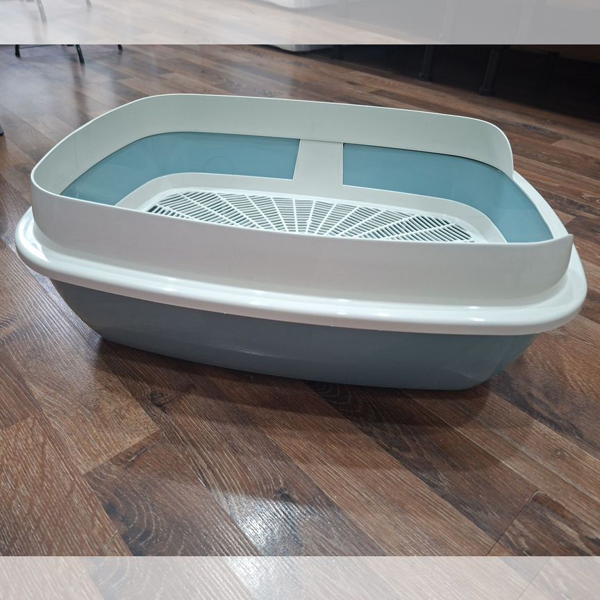 Лоток для кошек большой с сеткой новый