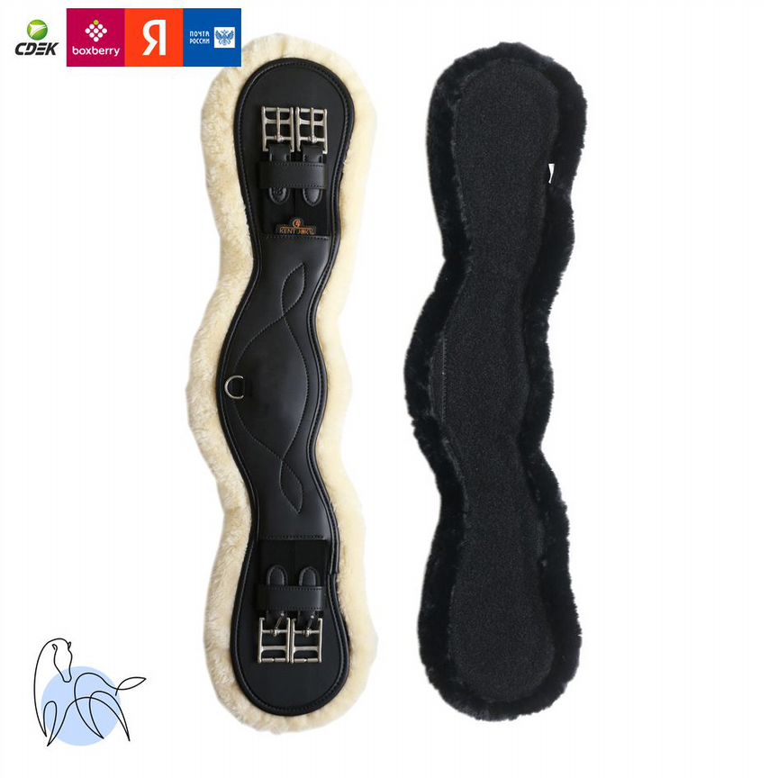 Подпруга Sheepskin Anatomic short от Kentucky - Черный