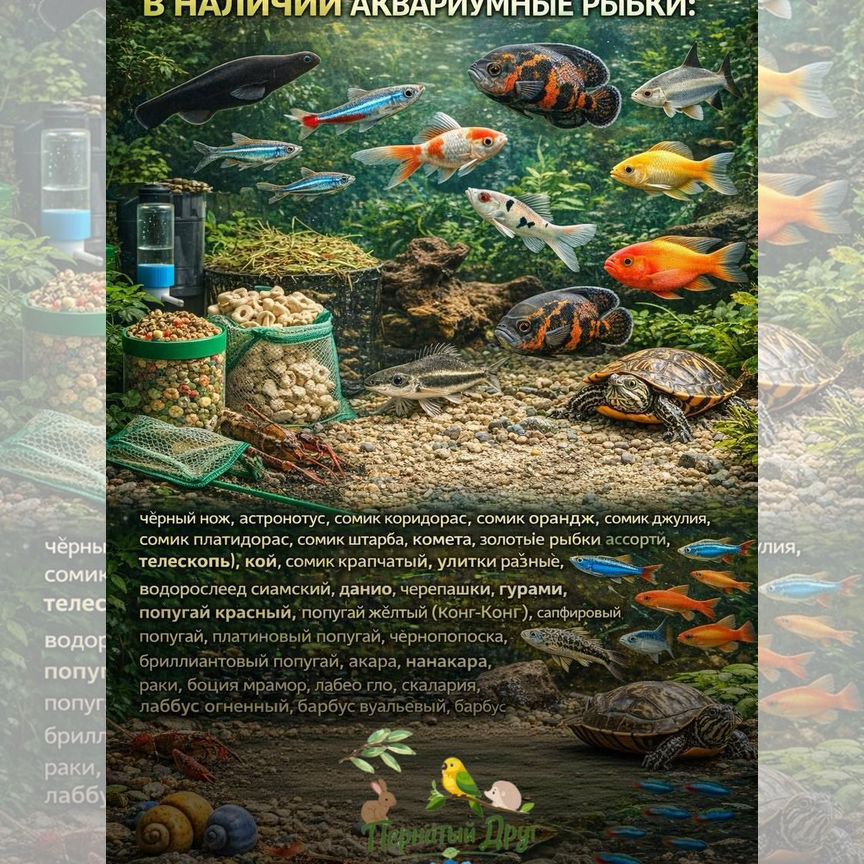 Аквариумные рыбки   все для их содержания