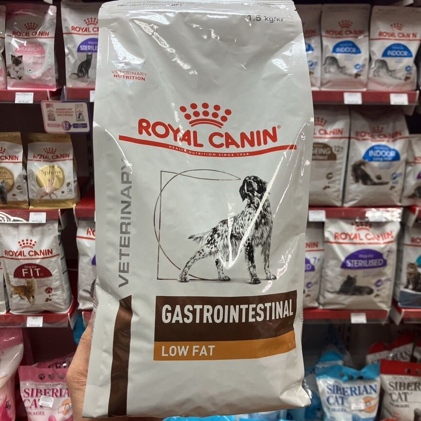 Royal canin gastrointestinal low fat д/собак 1,5кг