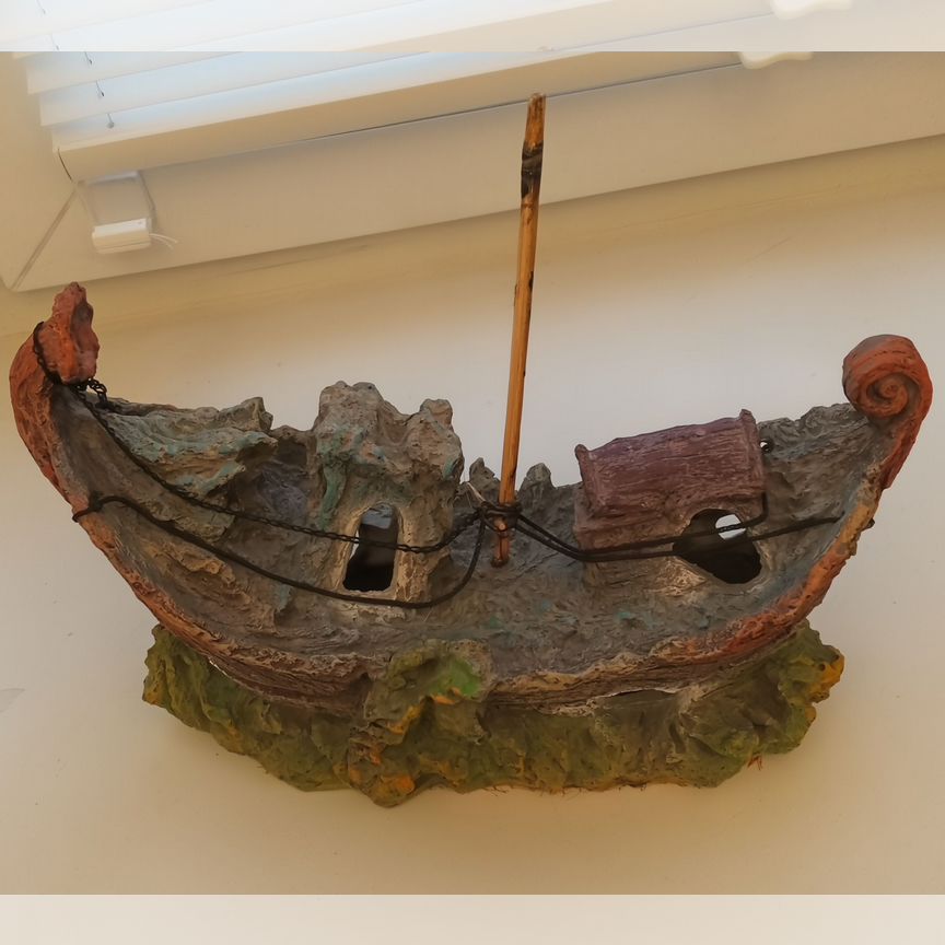 Декорация для аквариума корабль