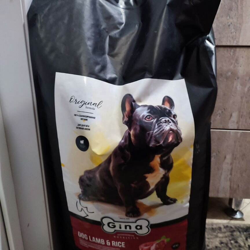 Сухой корм для собак Gina 18 кг ягнёнок и рис