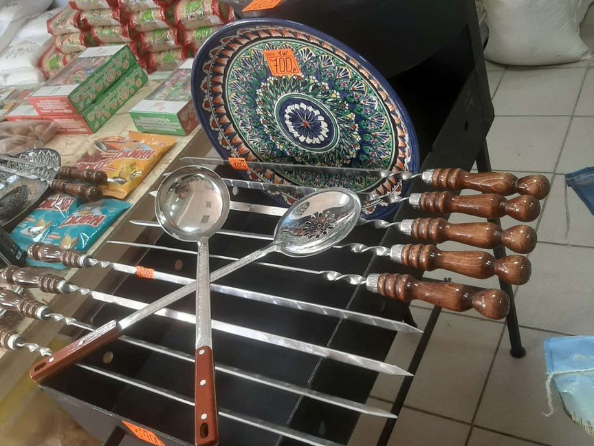 Мангал, кателок, шампура, шумовки, половинки, печи