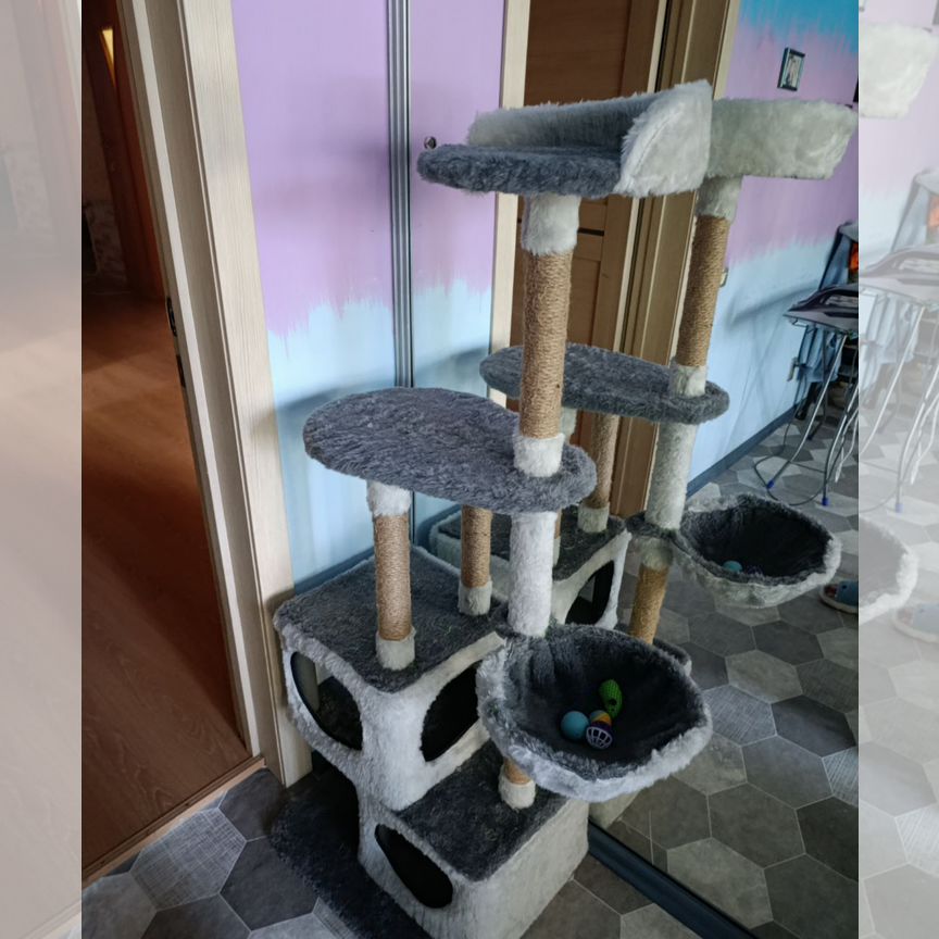 Когтеточка домик для кошки бу
