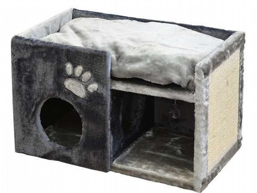 Кошачий домик с лежанкой и когтеточкой Домоседы