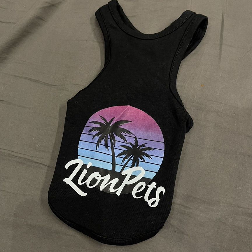 Новая черная Майка костюм для котенка Lion Pets