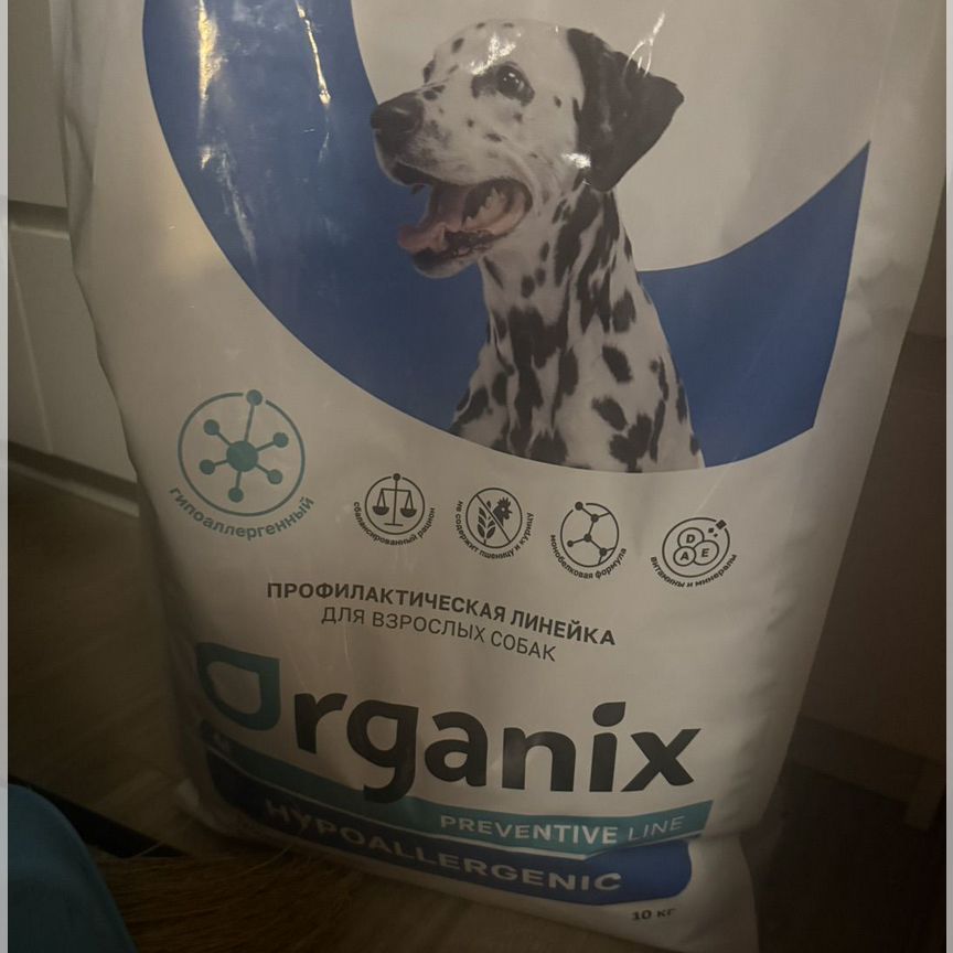Корм для собак organix