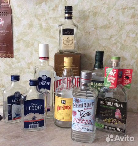 Пустые бутылки из под алкоголя для интерьера купить в Москве с ...