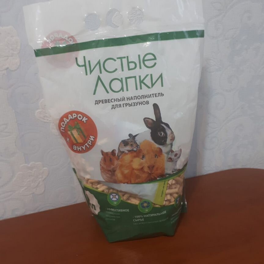 Древесный наполнитель Чистые лапки