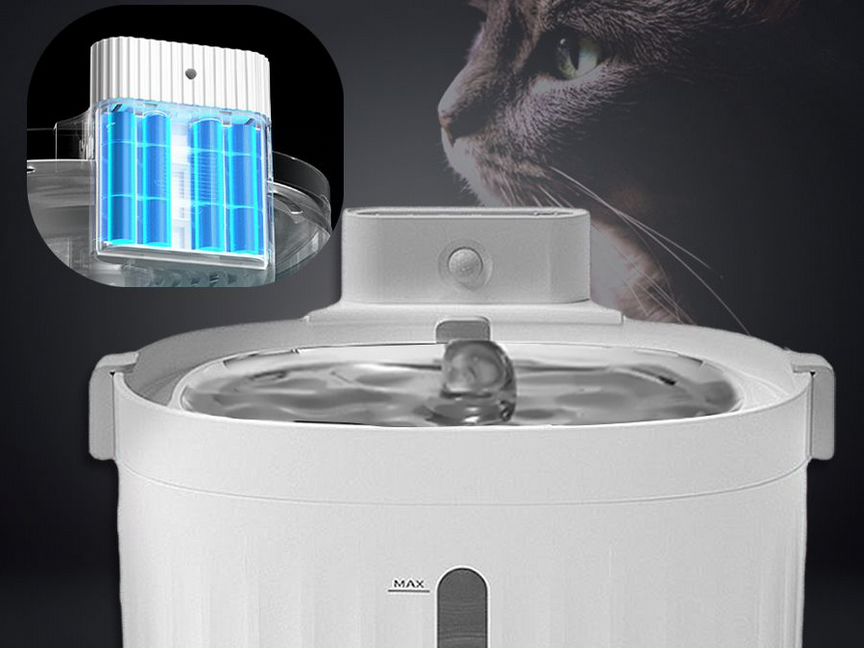 Поилка для кошек И собак с датчиком движения