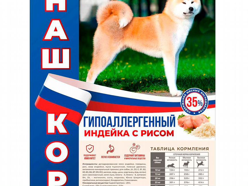 Сухой корм тм Наш Корм