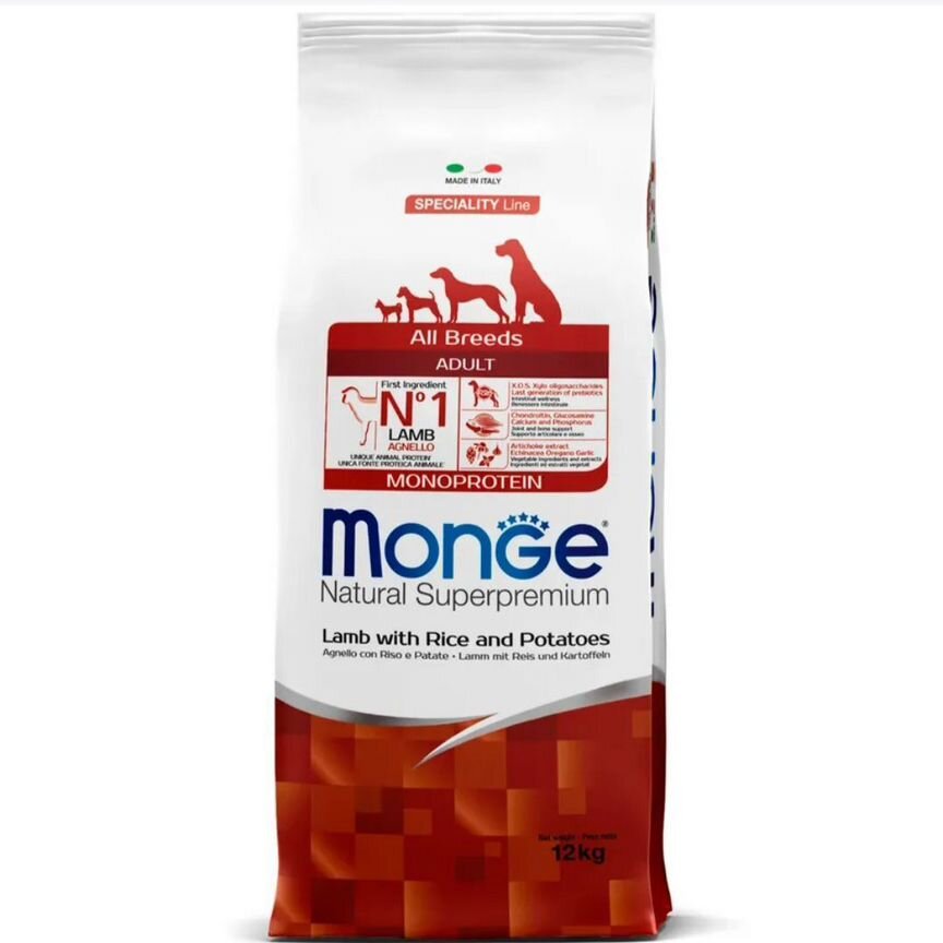 Корм для кошек monge dog speciality 12кг